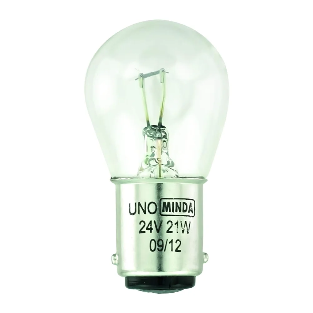 Uno Minda MIN-2018 2442 24V 21W Indicator and Stop Light Bulb ...
